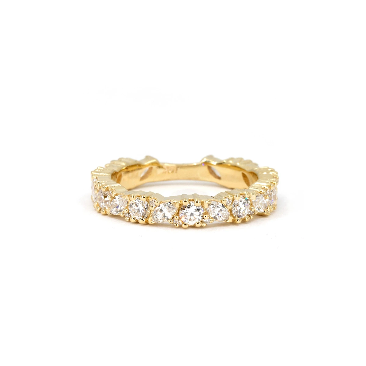 RUBY MARDI | Mini-Triad Eternity Diamond Band in 14k Gold – Ruby Mardi